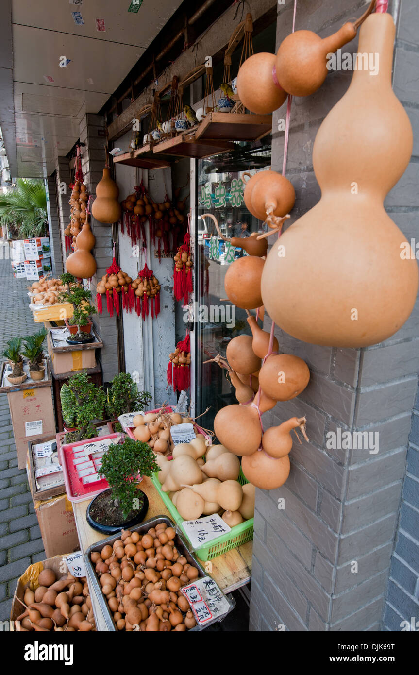 Chinese gourds for sale in shop at Jiangyin Road in Shanghai, China ...