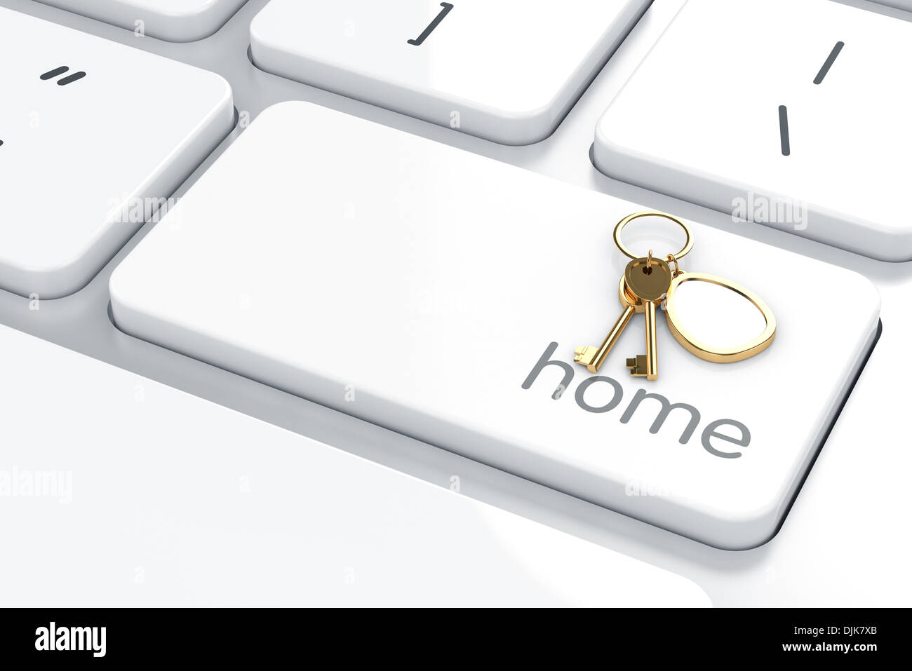 3d render of Enter button with home keys. Home concept Stock Photo - Alamy