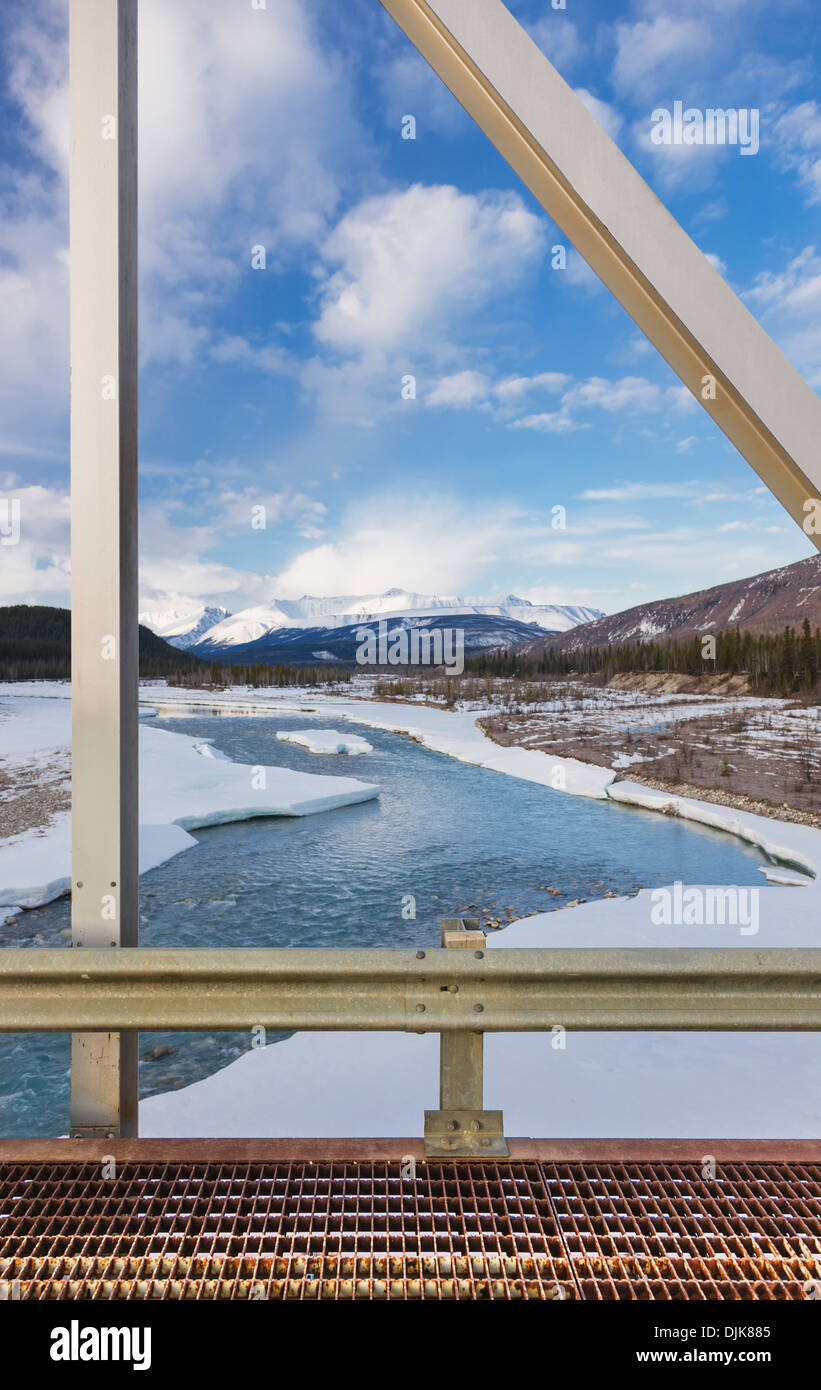 Early Morning View Of The Racing River And Bridge, Where It Crosses The ...