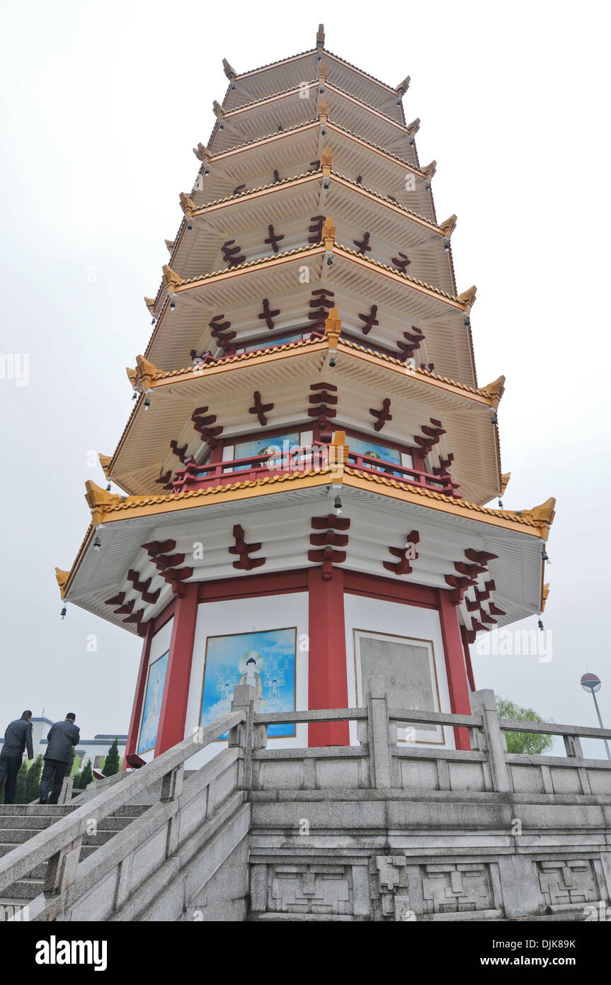 Pagoda in Qibao Temple in Minhang District, Shanghai, China Stock Photo ...