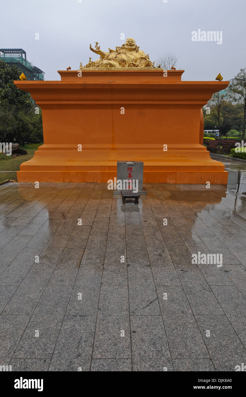 Laughing Buddha statue in Qibao Temple in Minhang District, Shanghai ...