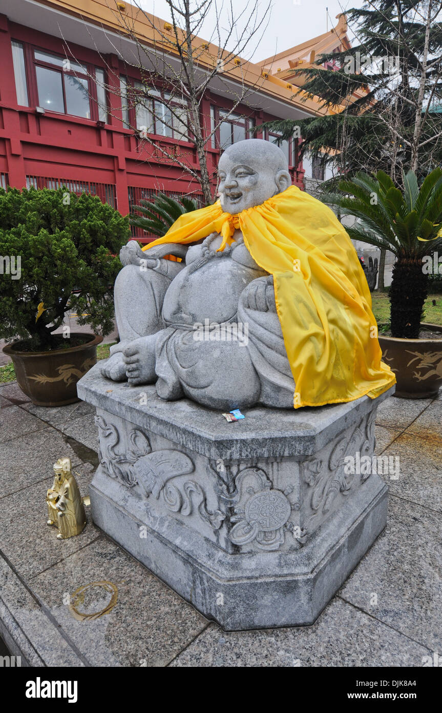 Laughing Buddha statue in Qibao Temple in Minhang District, Shanghai ...