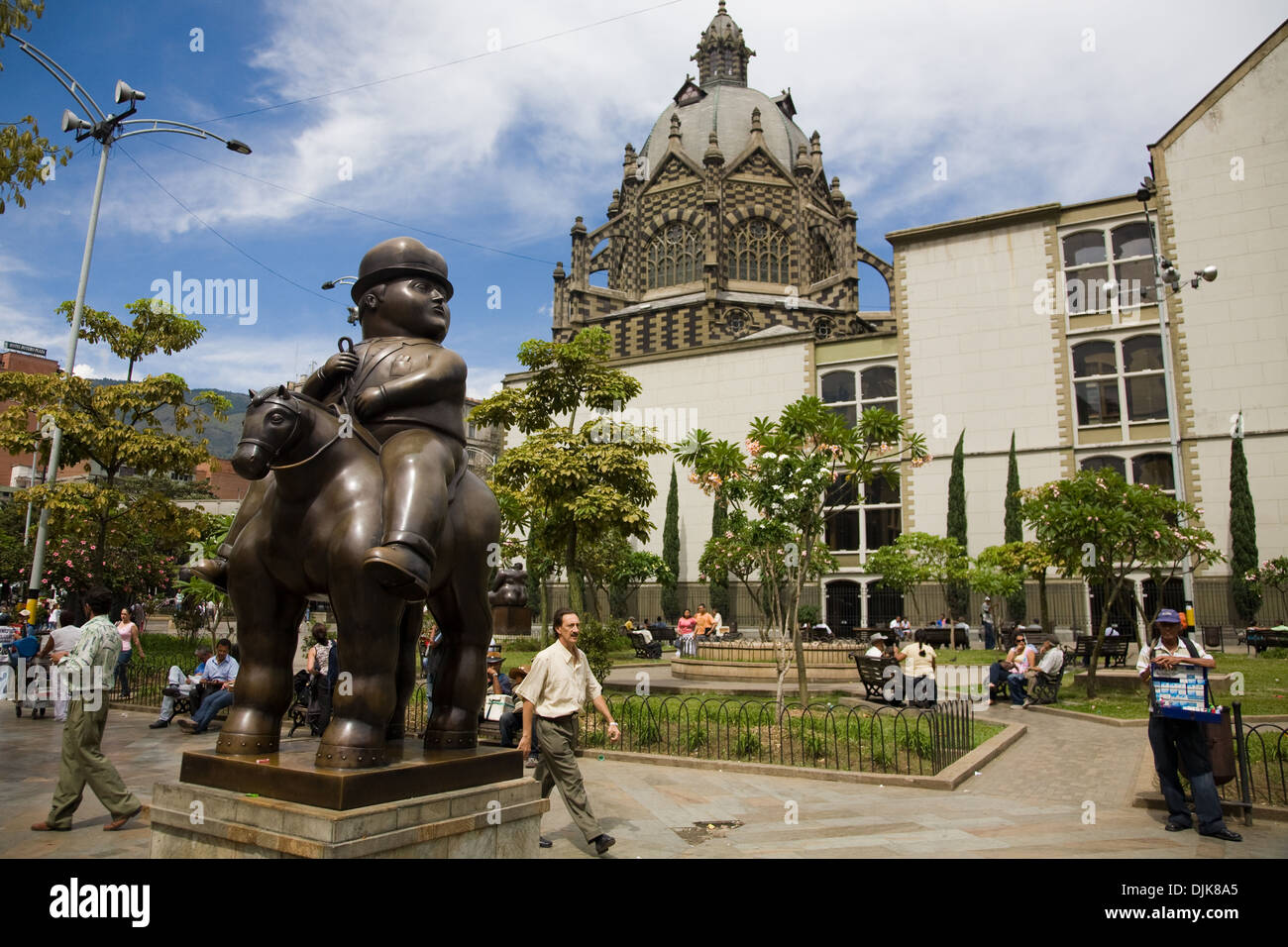 Sculpture by Fernando Botero in Plaza Botero, Medellin, Colombia Stock ...