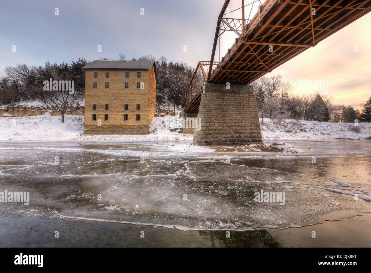 New Bridge And Motor Mill Along The Turkey River, Clayton County ...