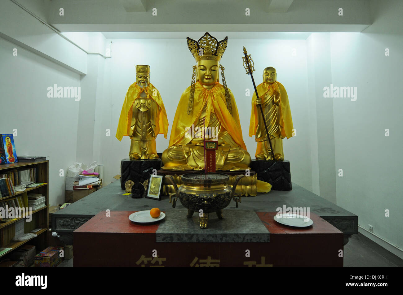 Altar in Qibao Temple in Minhang District, Shanghai, China Stock Photo ...