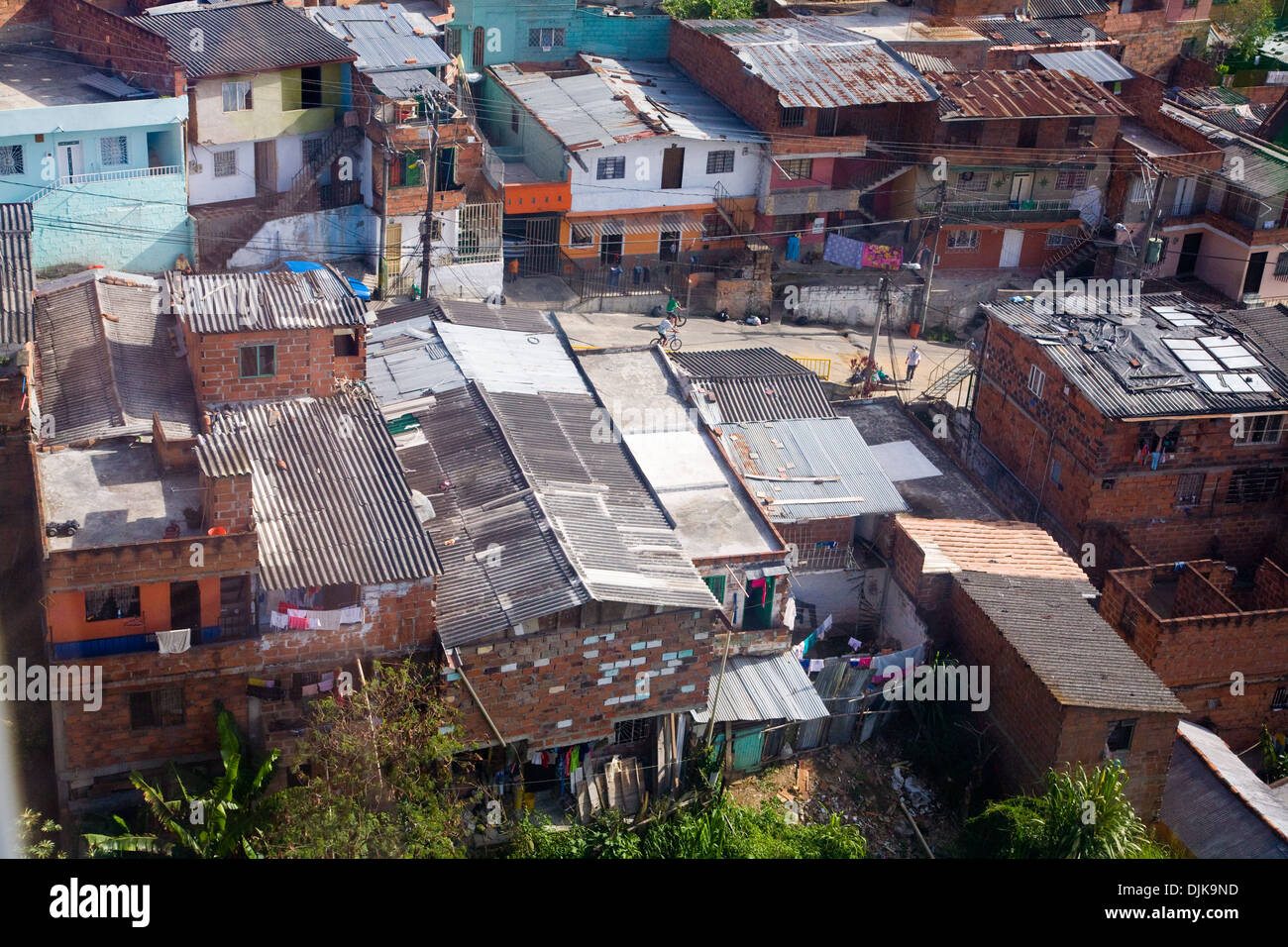 Medellin's slums seen from the cable car, Colombia Stock Photo - Alamy