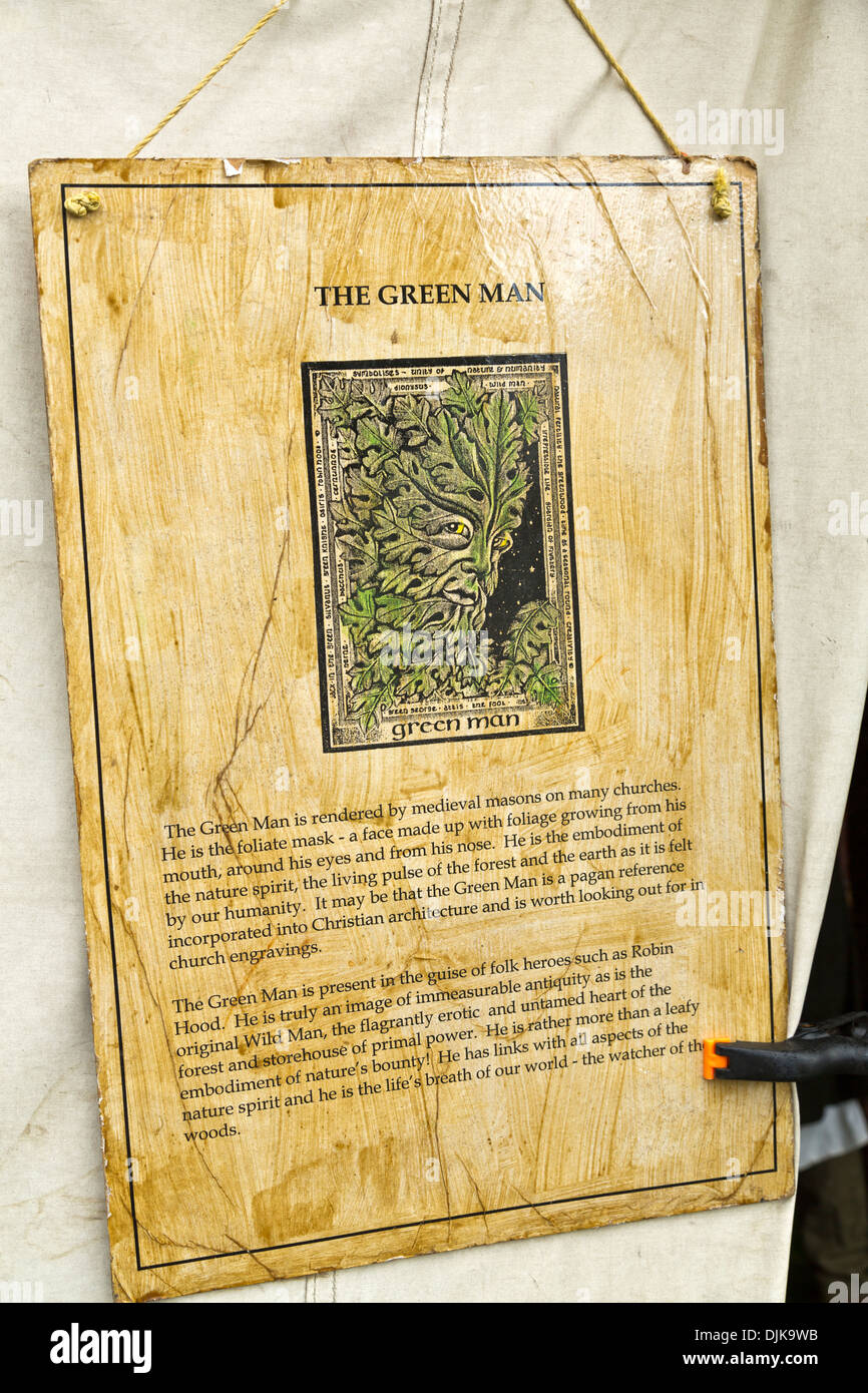 A poster about the Green Man Stock Photo - Alamy