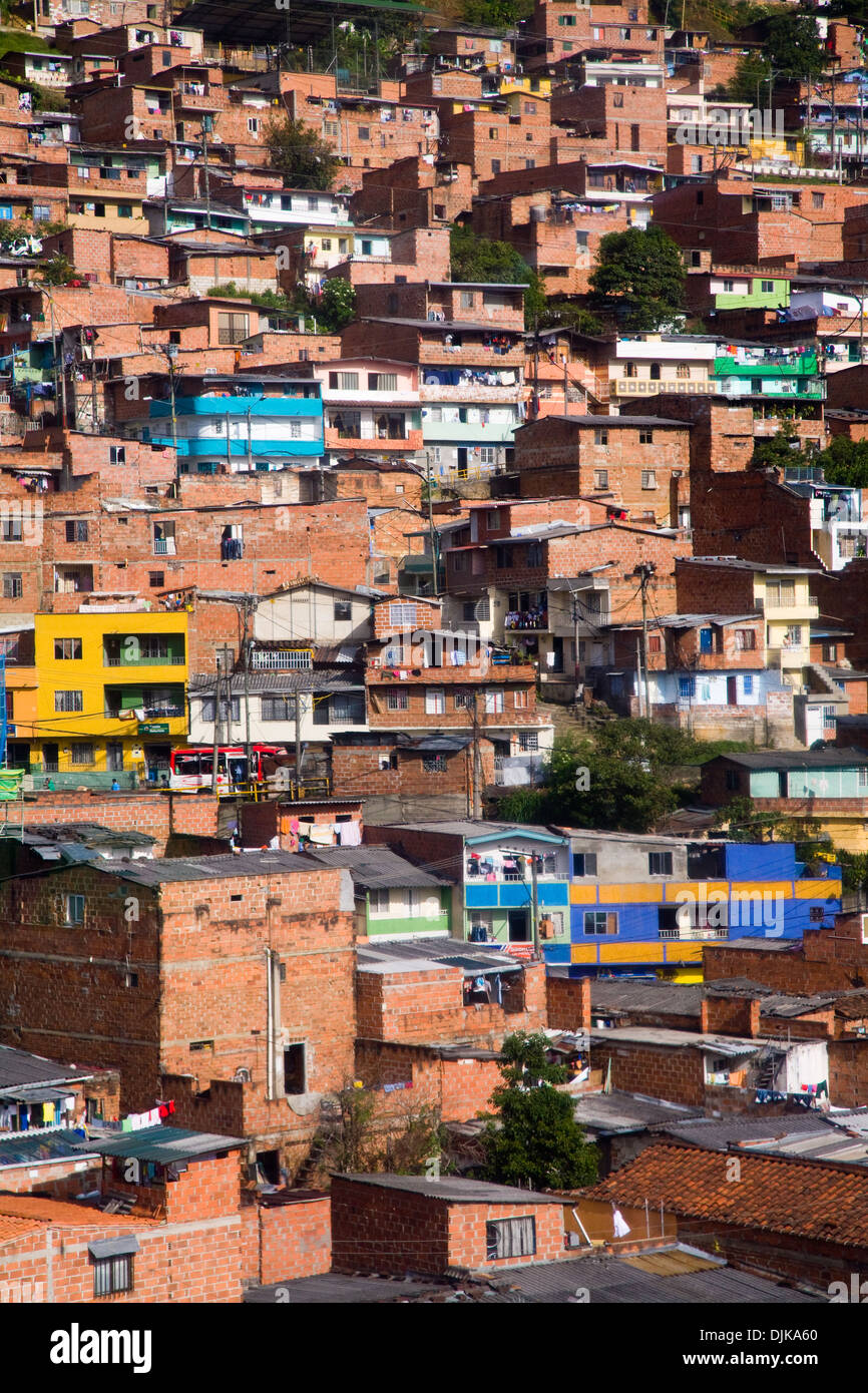 Medellin's slums seen from the cable car, Colombia Stock Photo - Alamy