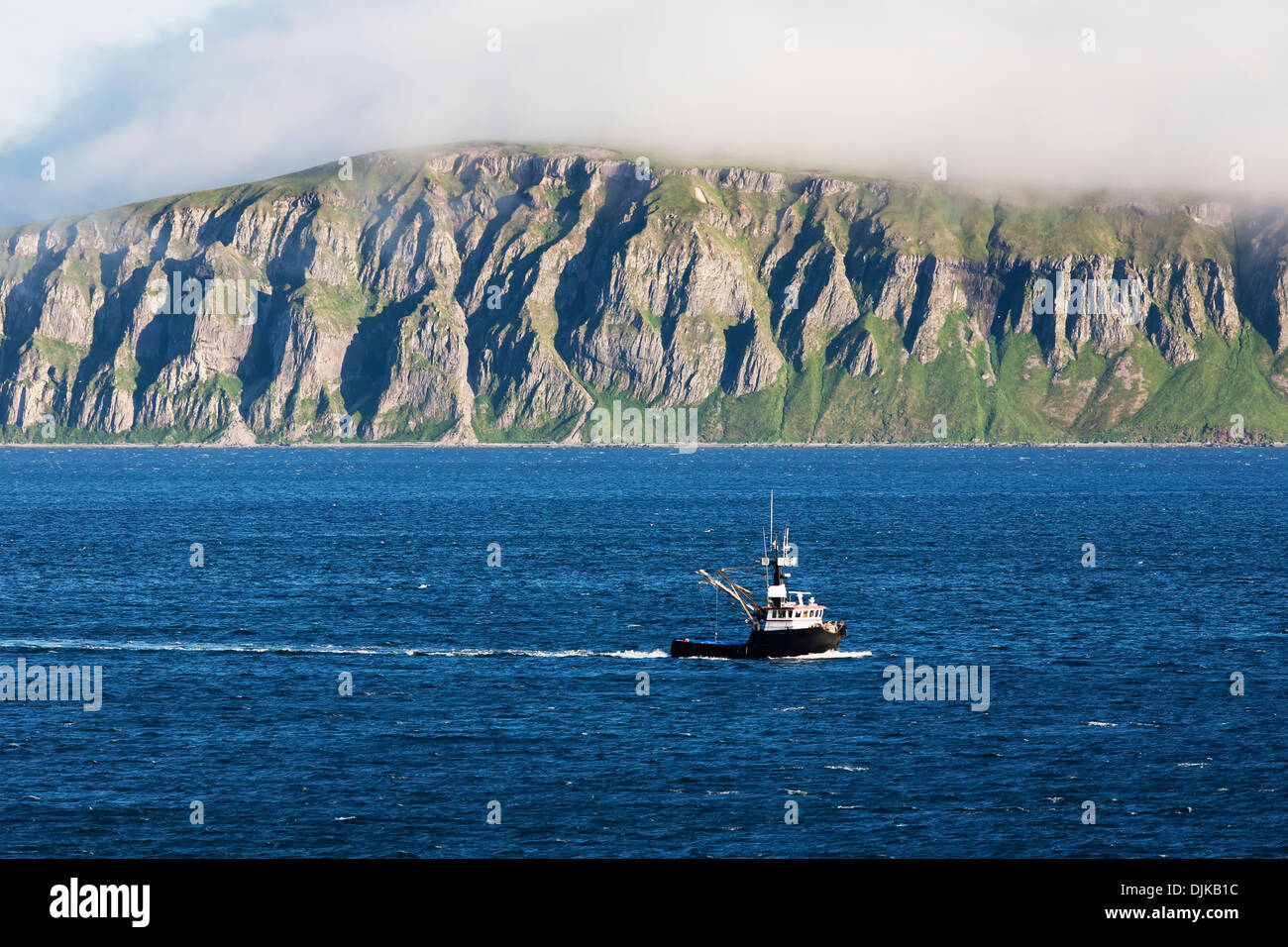 A Fishing Vessel Heading Through Isanotski Strait, False Pass, Alaska ...