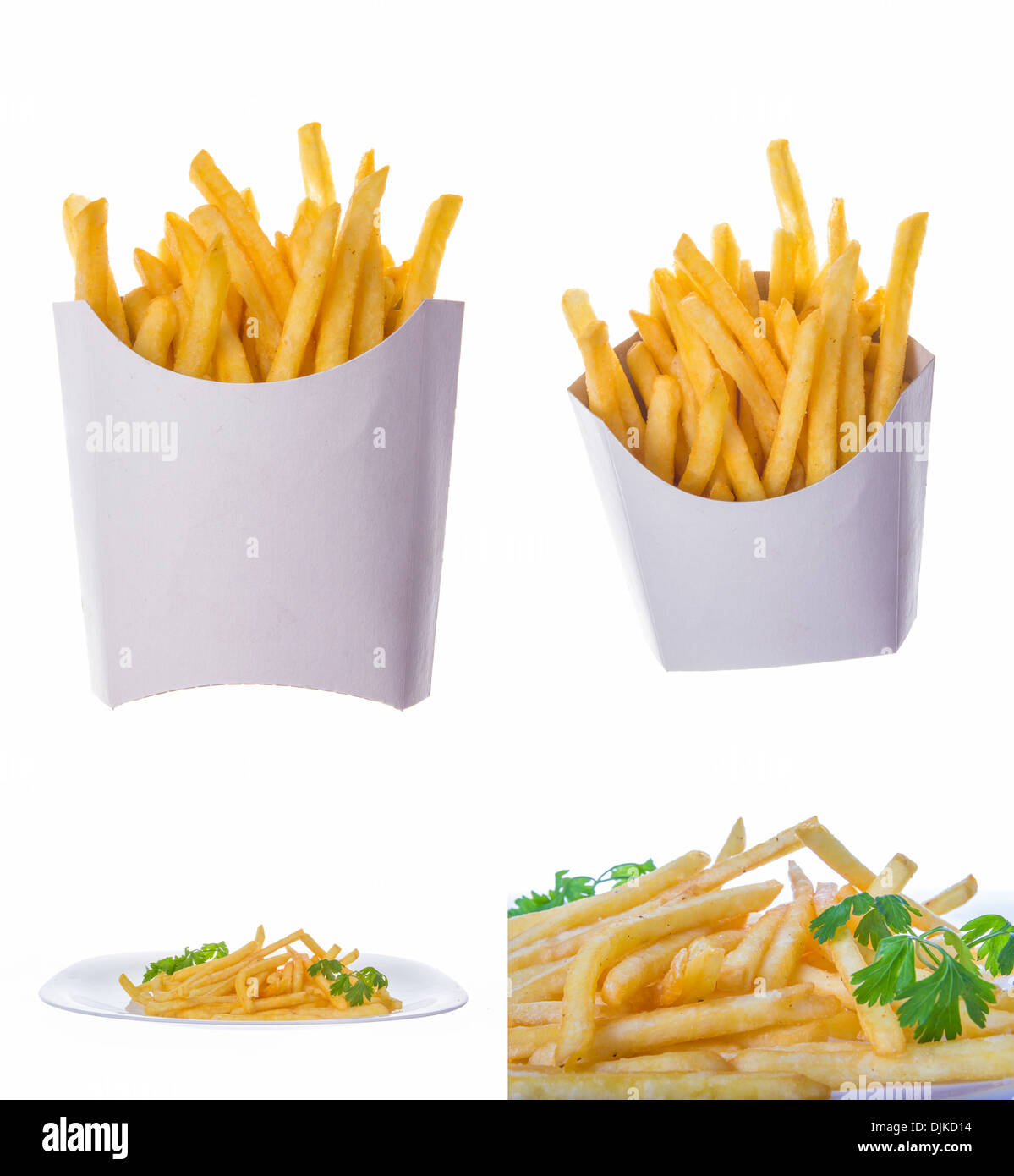 french fries portions in multiple shots Stock Photo - Alamy