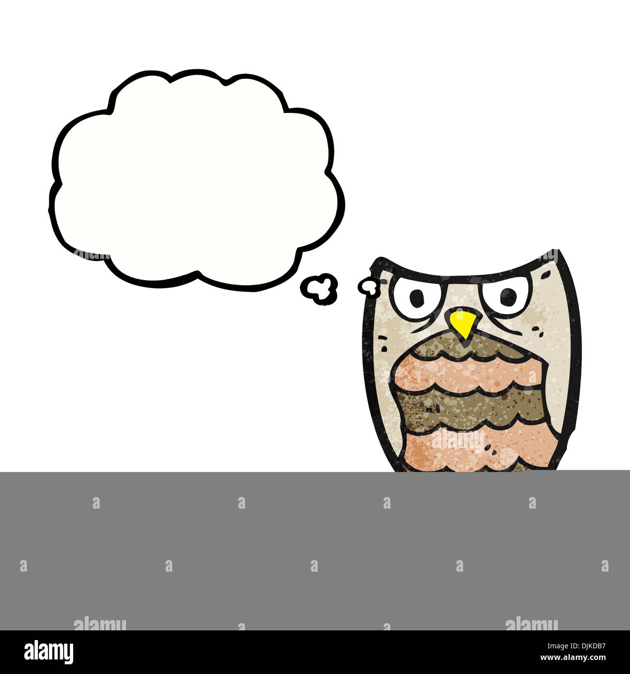 Cartoon owl thinking Stock Vector Images - Alamy