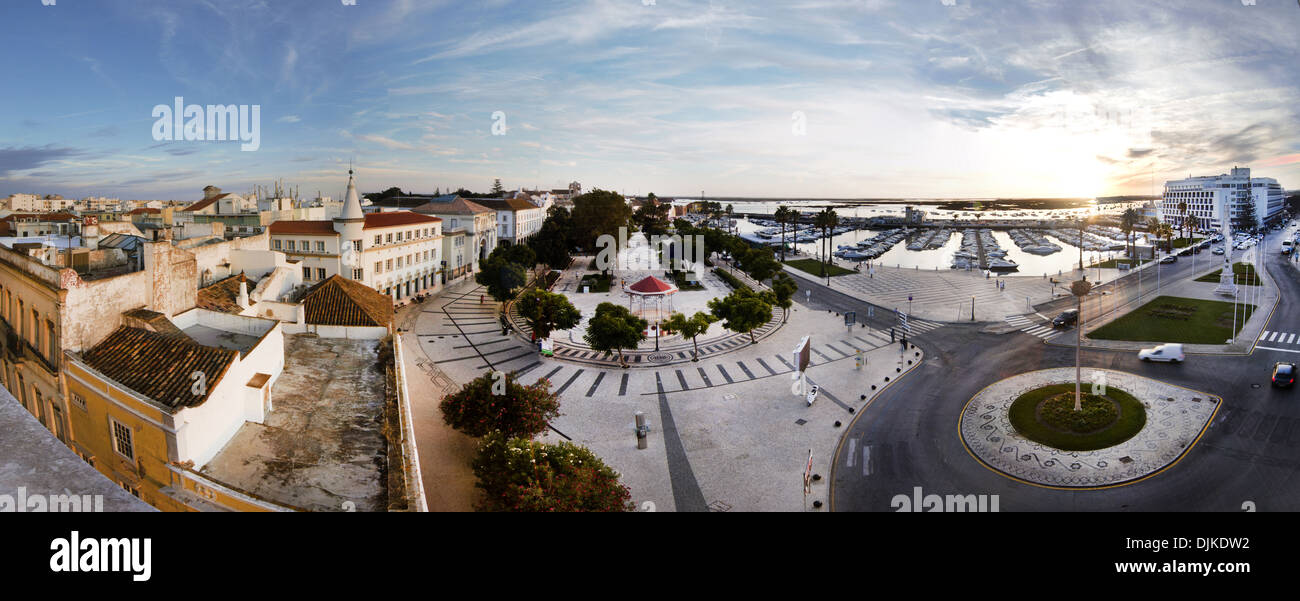 Wide view of the downtown area of Faro, Portugal Stock Photo - Alamy