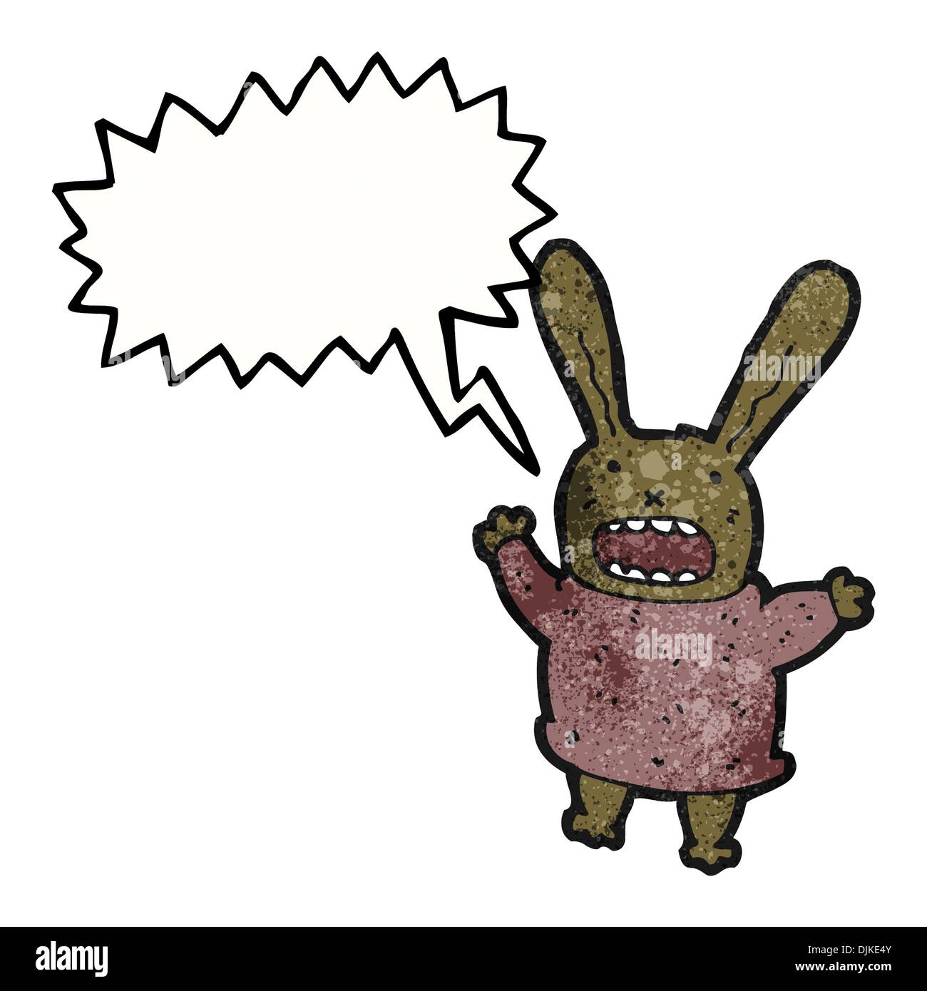 Cartoon illustration rabbit talking hi-res stock photography and images ...