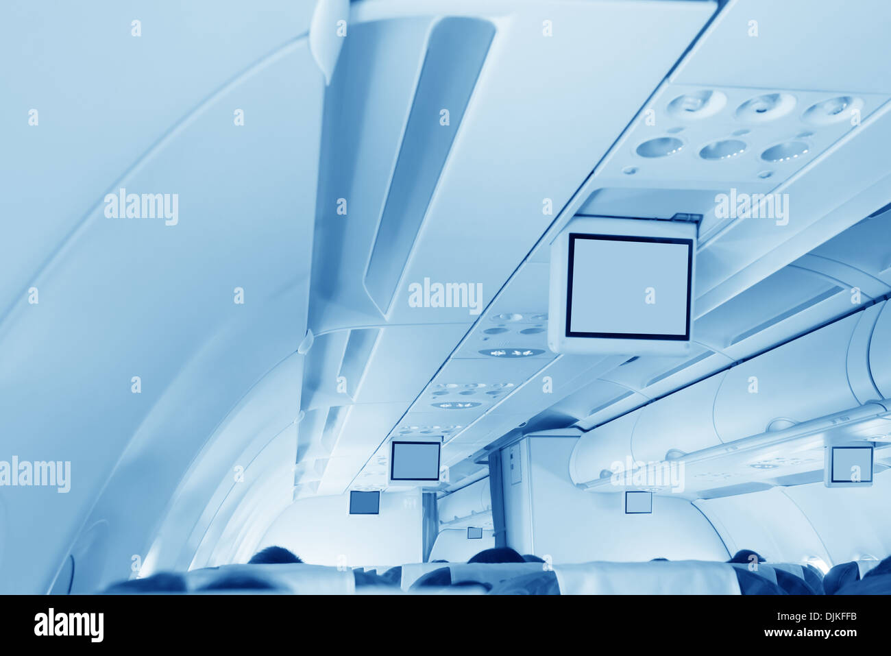Interior of a commercial airplane Stock Photo - Alamy