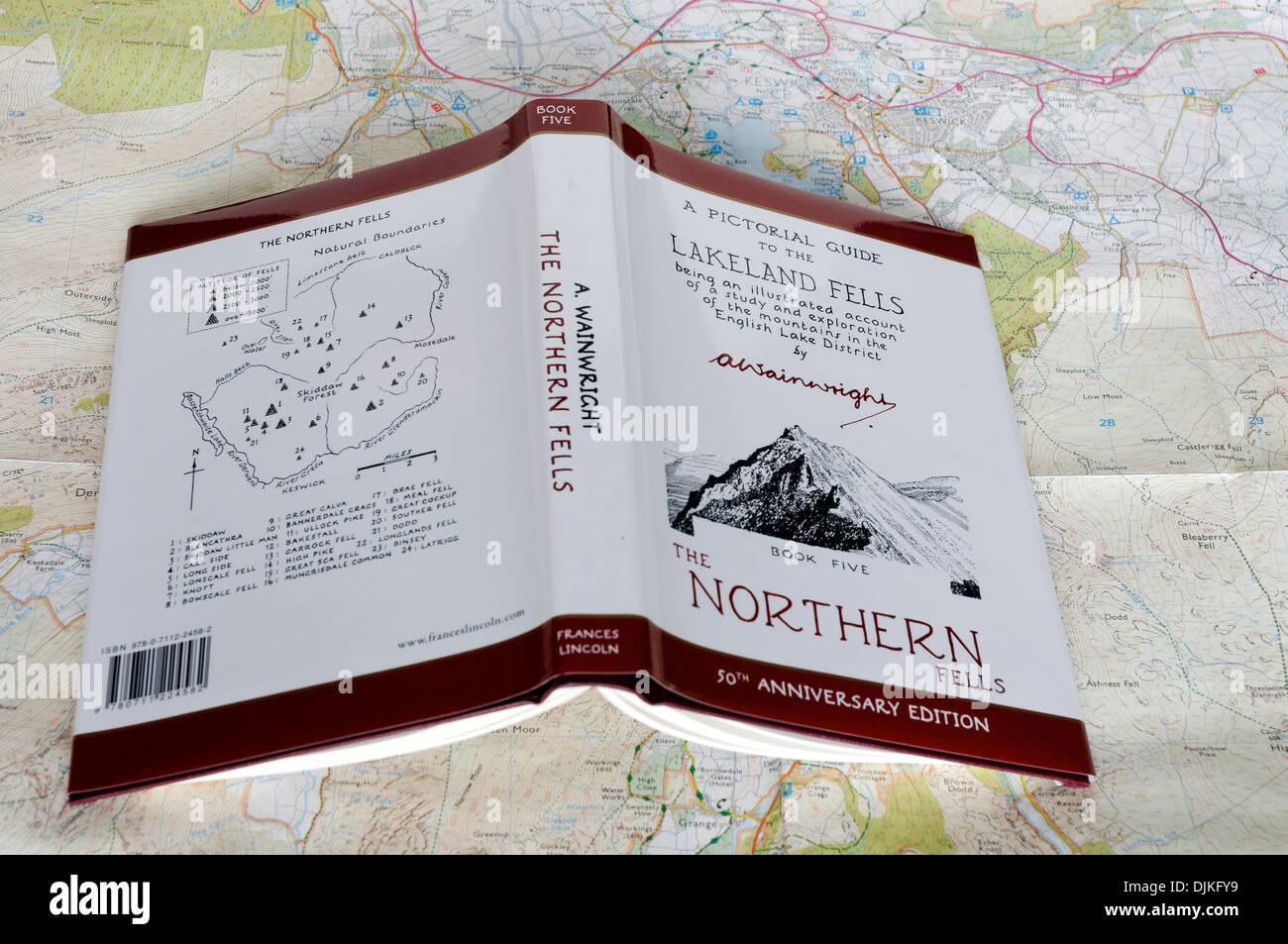 Wainwright walking guide to the Lake District of NW England on a 25,000 ...