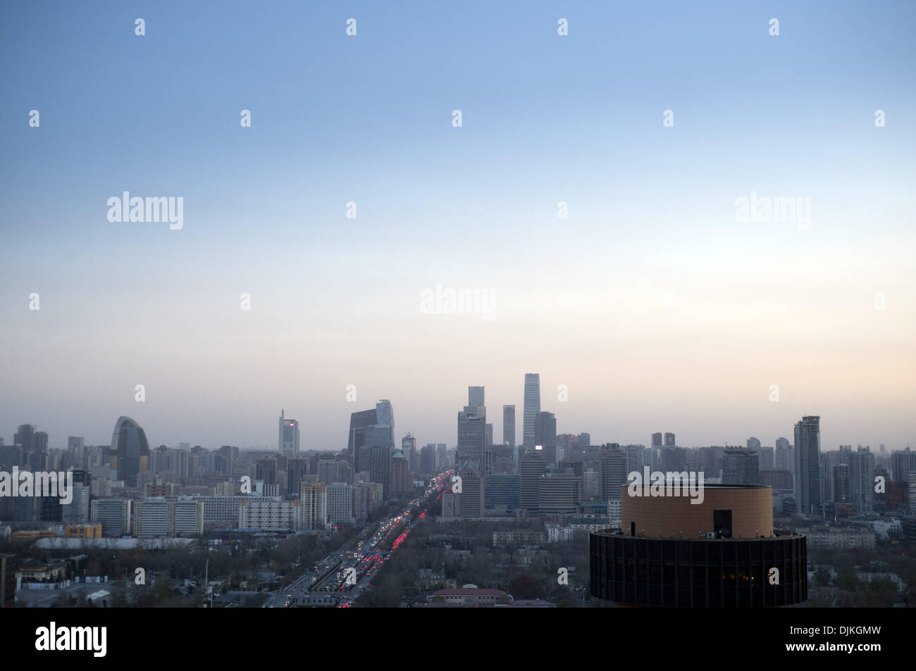 Beautiful view of the skyline of Guomao and CBD and the famous landmark ...