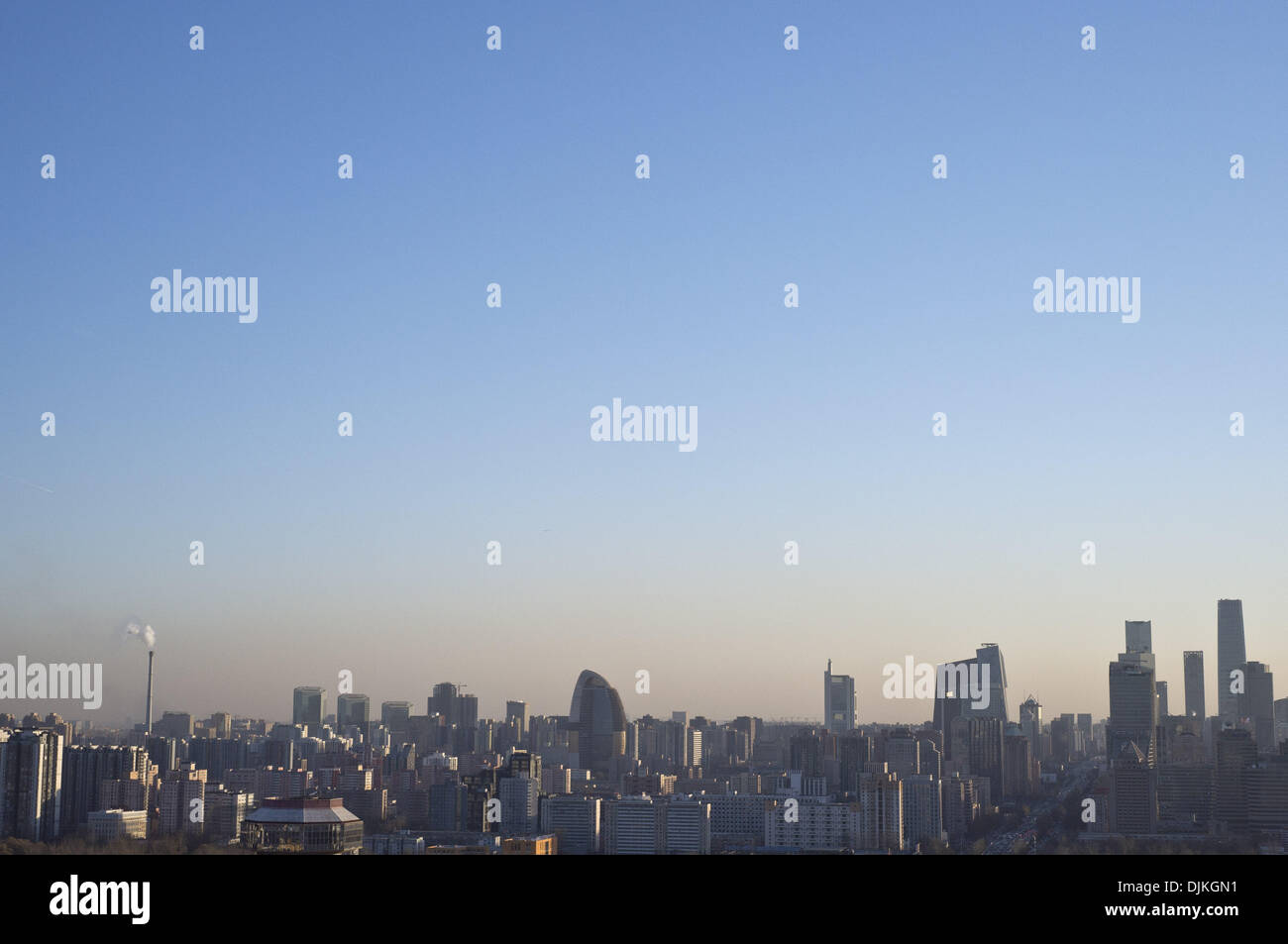 Beautiful view of the skyline of Guomao and CBD and the famous landmark ...