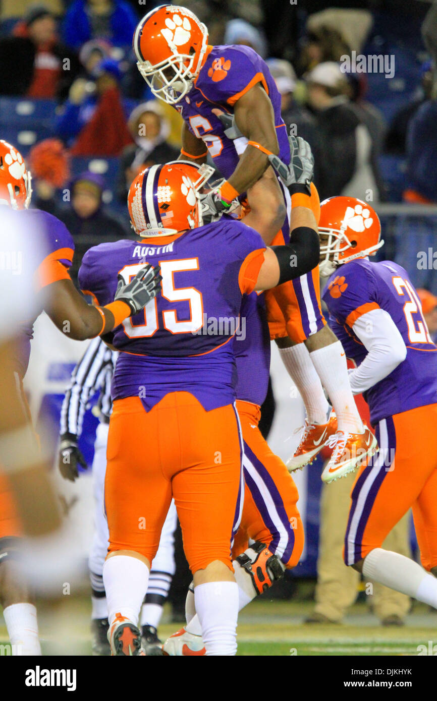 Clemson wide reciever Jacoby Ford (6) celebrates after a long touchdown ...