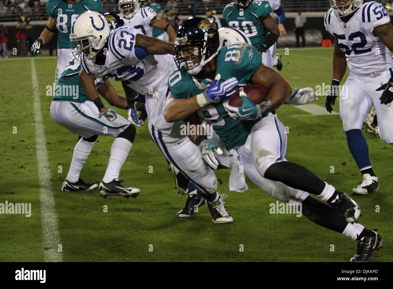 Mike Thomas in action in the NFL football game between the Indianapolis ...