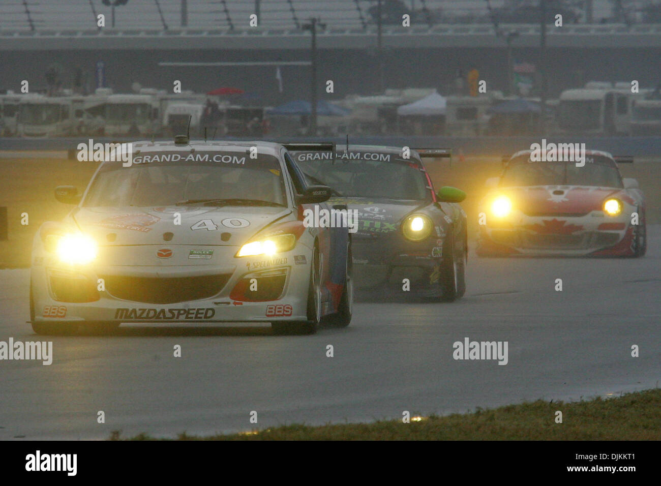 The No. 40 Dempsey Racing Mazda RX-8 of Patrick Dempsey, Joe Foster ...