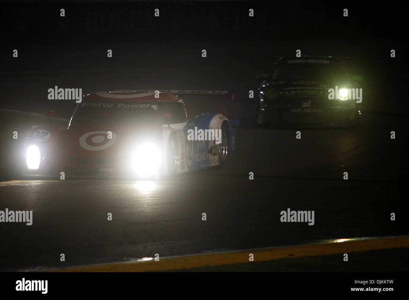 The No. 02 BMW Riley races through the chicane section during the Rolex ...