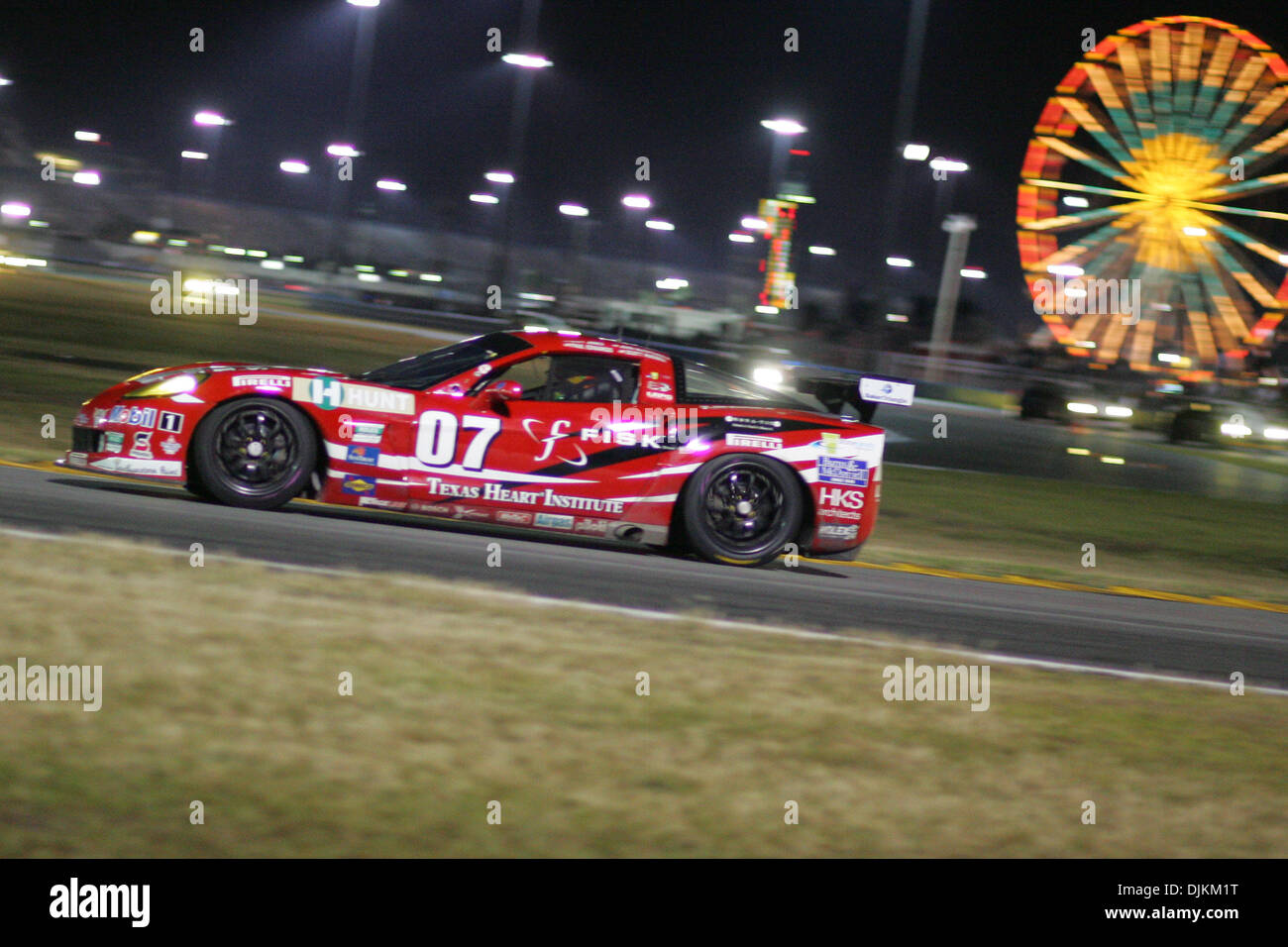The No. 07 Corvette races through the infield section during the Rolex ...