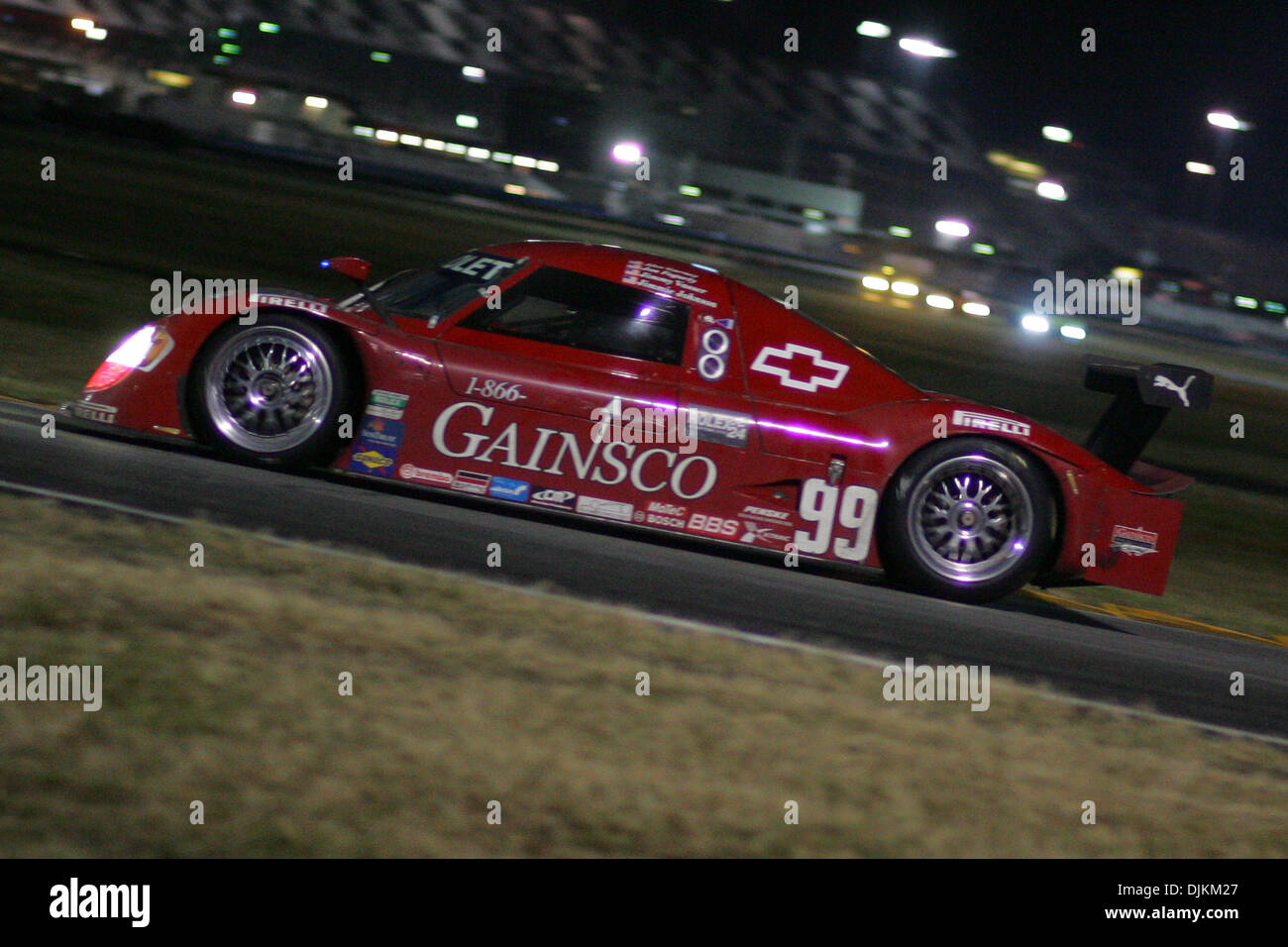 The No. 99 Chevrolet Riley races through the infield section during the ...
