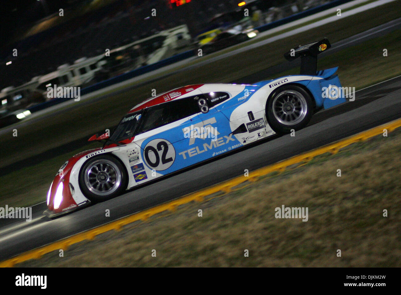 The No. 02 BMW Riley races through the infield section during the Rolex ...