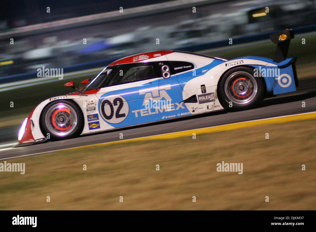 The No. 02 BMW Riley races through the infield section during the Rolex ...