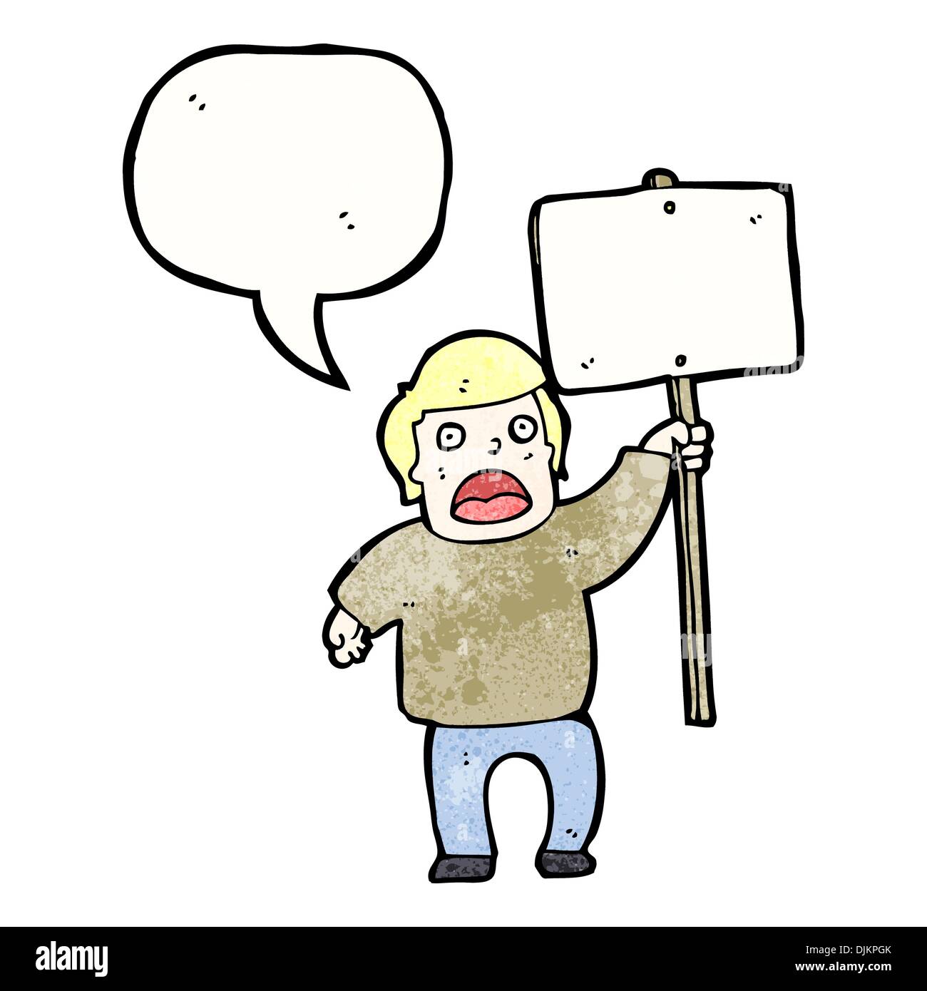 Retro cartoon with texture. Isolated on White Stock Vector Image & Art ...