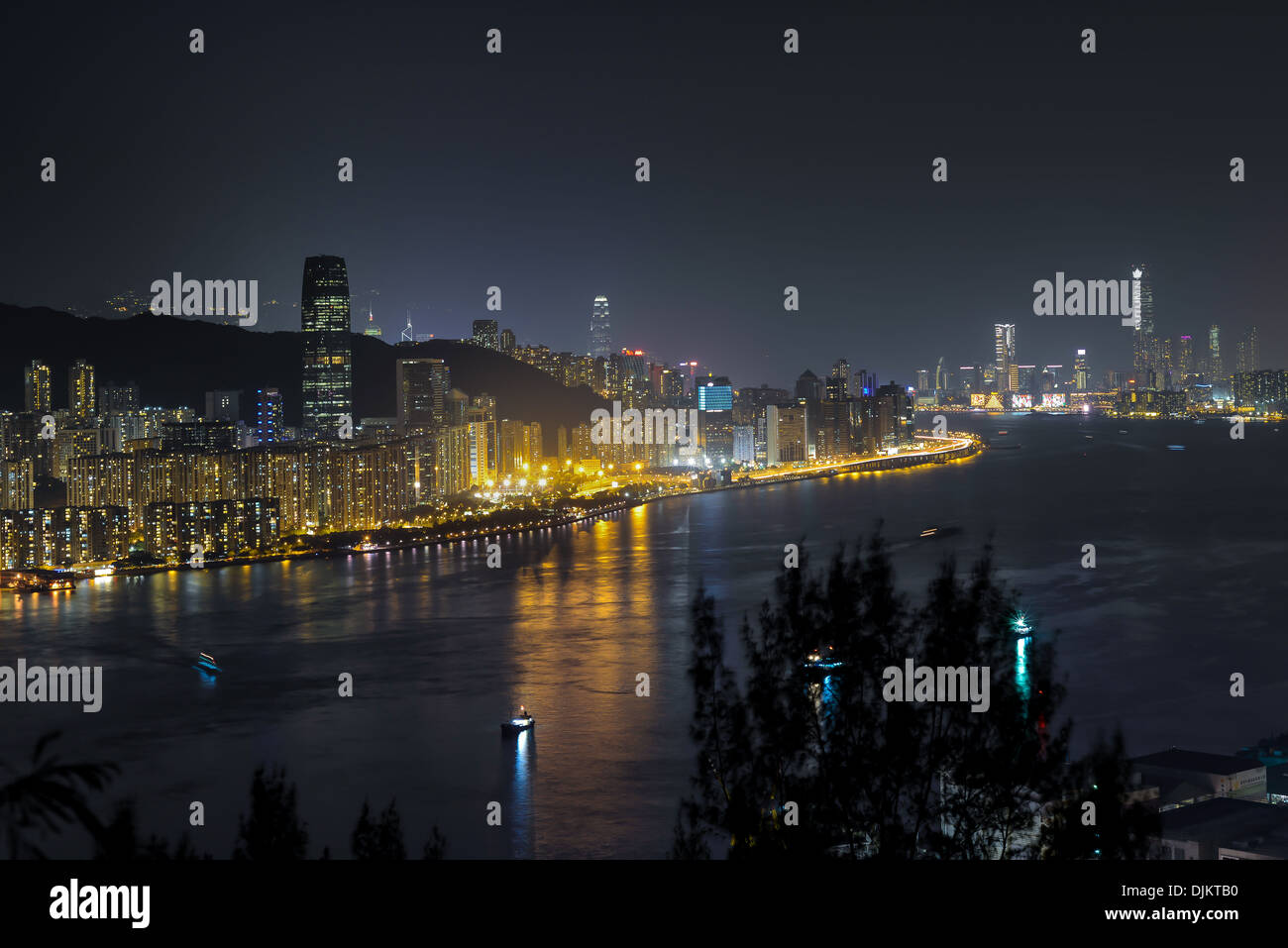Beautiful night view hong kong hi-res stock photography and images - Alamy