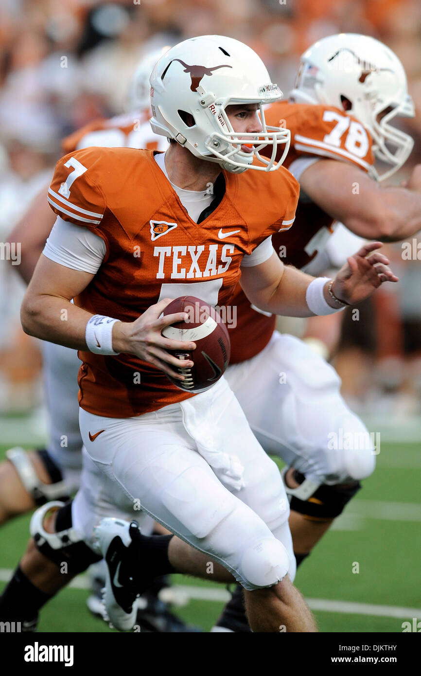 Texas longhorns quarterback garrett gilbert hi-res stock photography ...