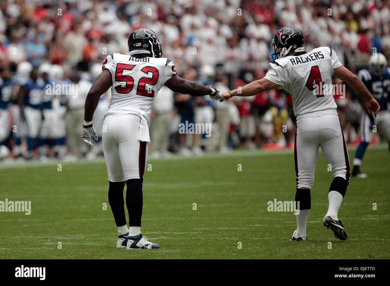 Sep 12, 2010 - Houston, Texas, U.S. - Texans place kicker, NEIL RACKERS ...
