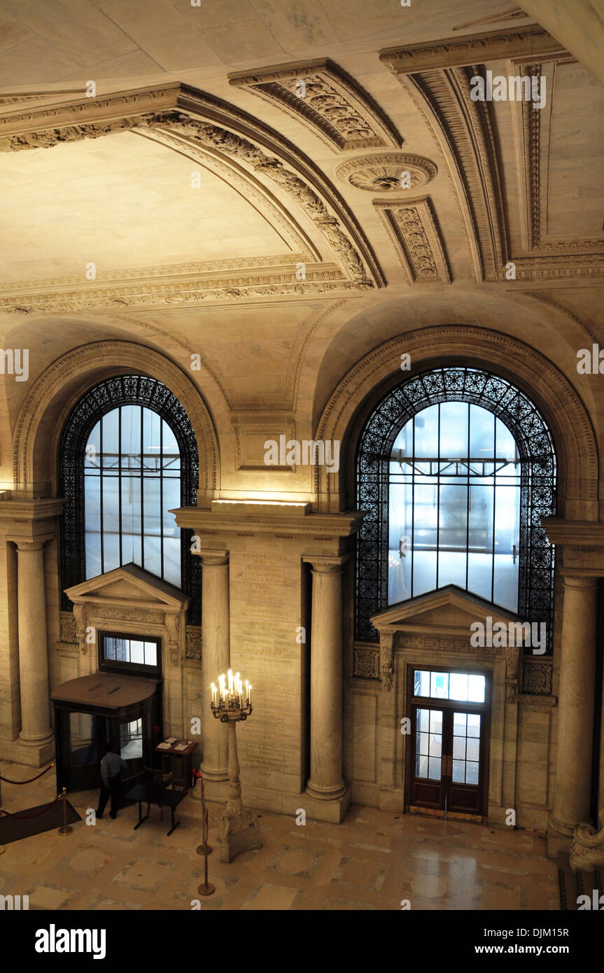 The hall of the New York Public Library Stock Photo - Alamy