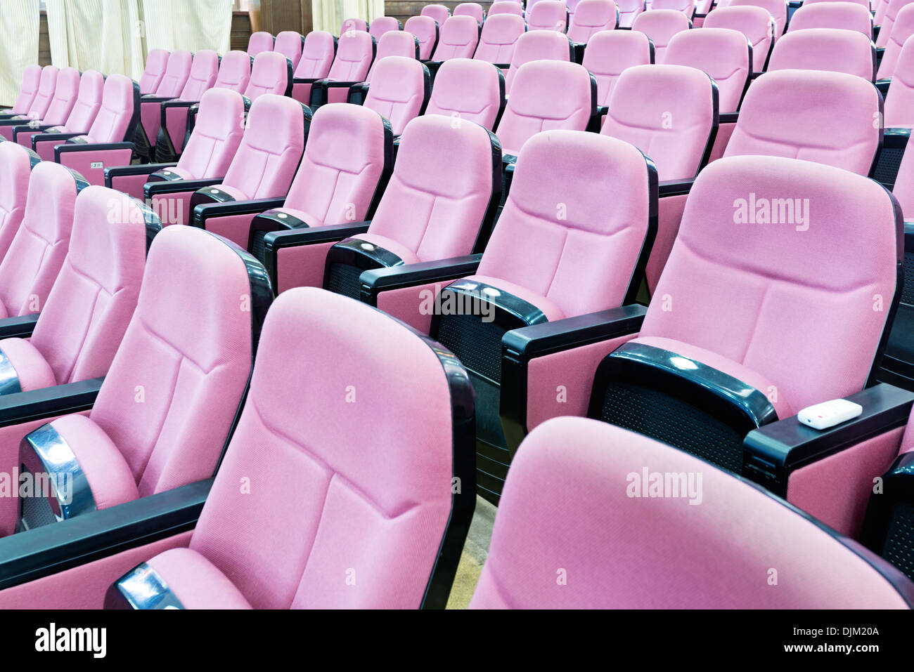 Empty hall for presentation with armchairs Stock Photo - Alamy