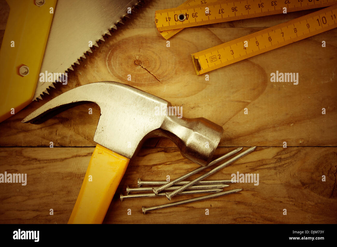 Saw hammer hi-res stock photography and images - Alamy