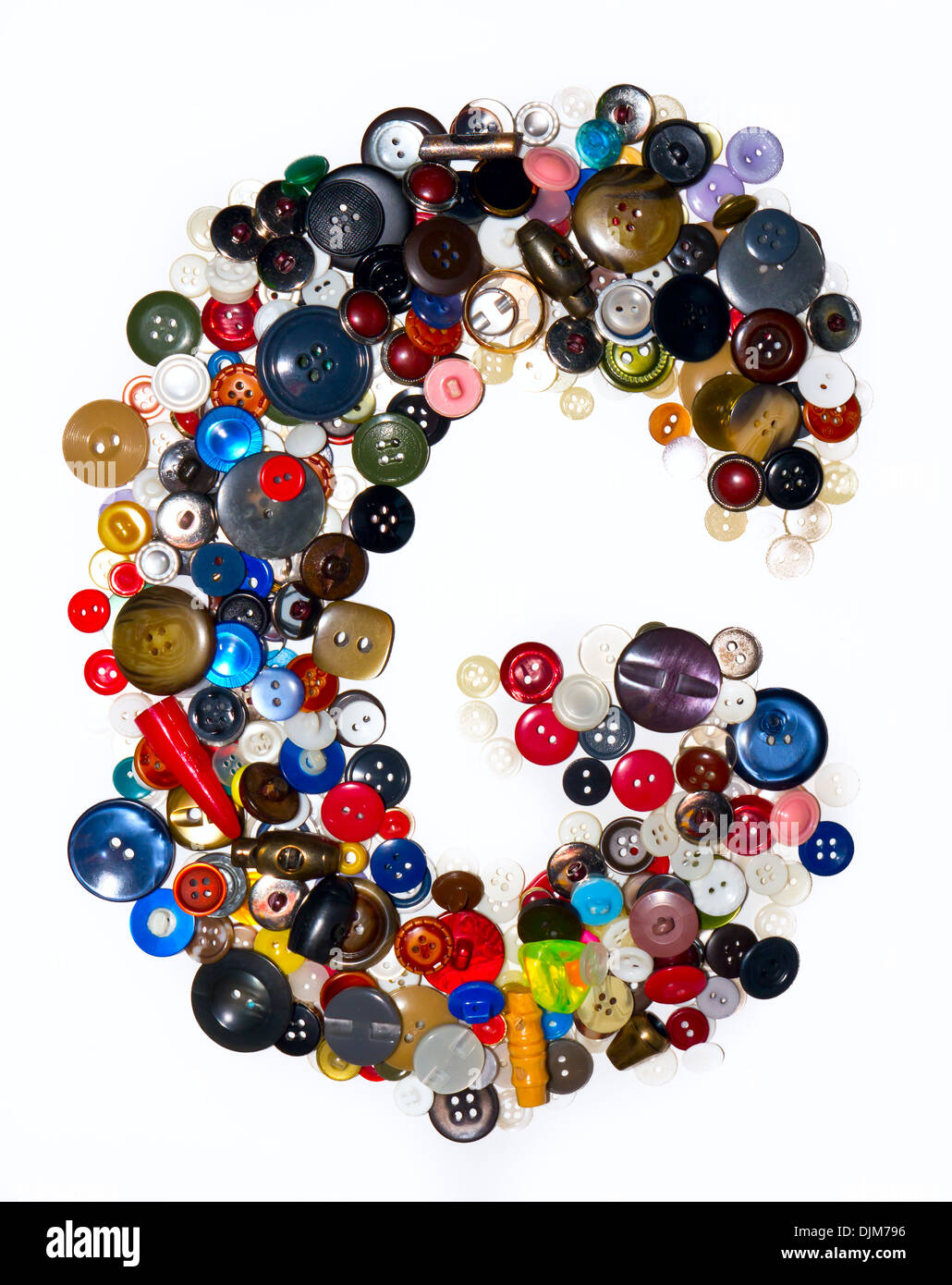Letter G (Buttons Stock Photo - Alamy