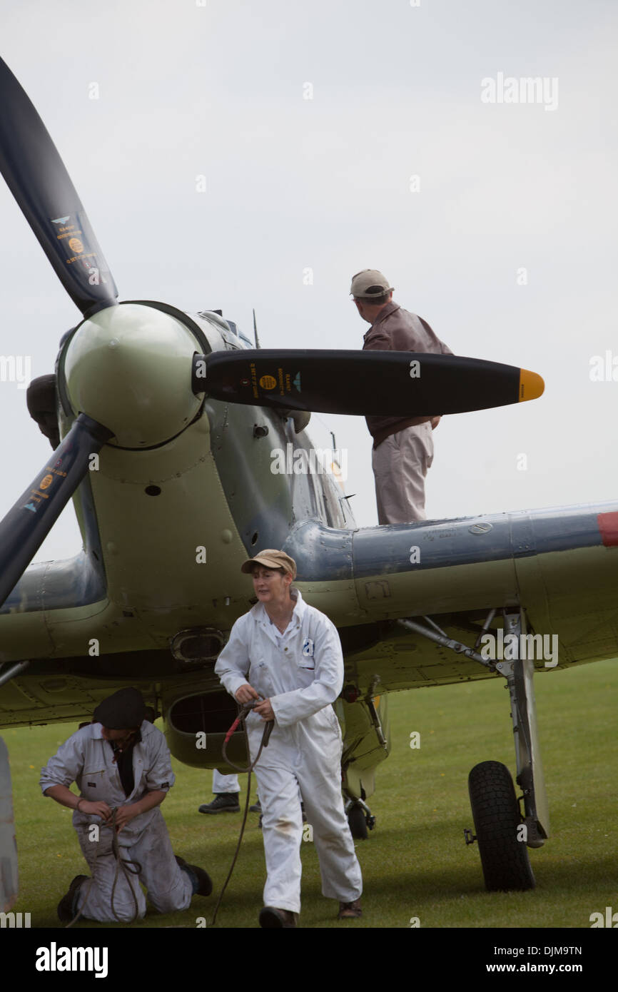 A Sea Hurricane ex-RAF aircraft at a Shuttleworth Collection air ...