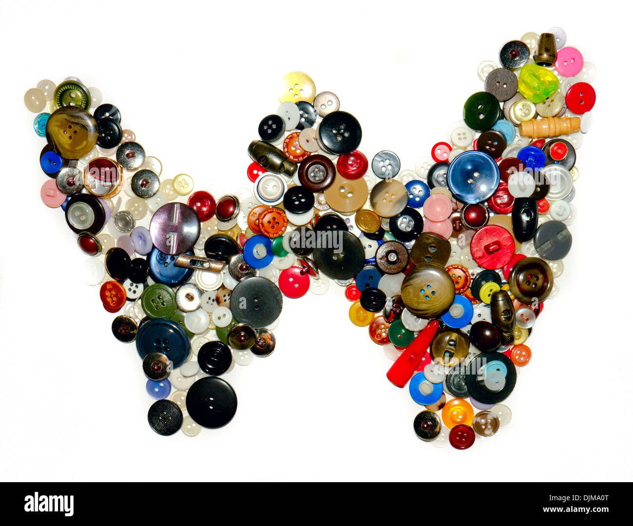 Letter W (Buttons Stock Photo - Alamy