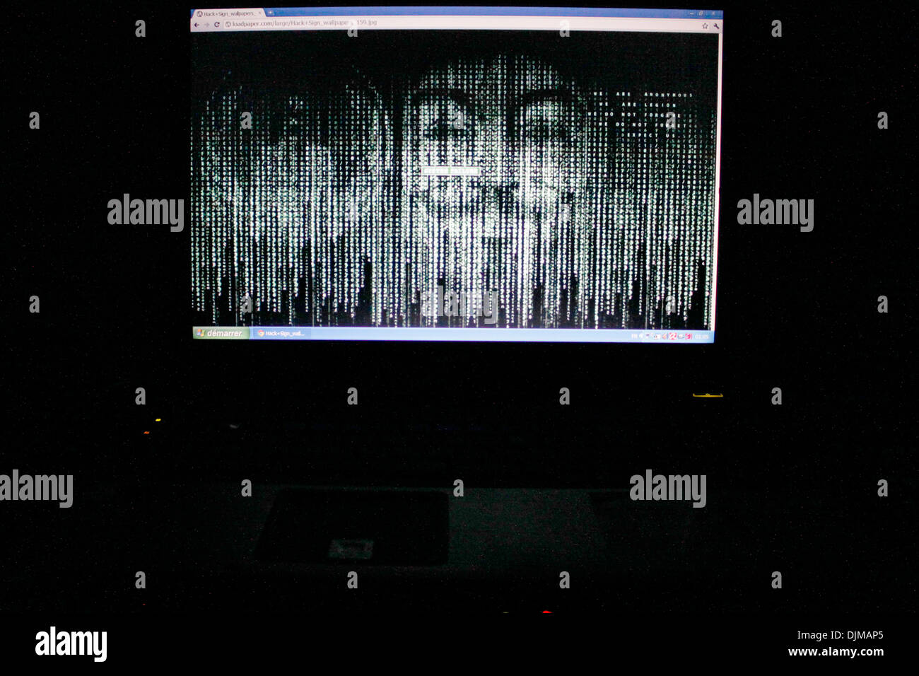 Anonymous, computer, illegal, internet, web, code Stock Photo - Alamy