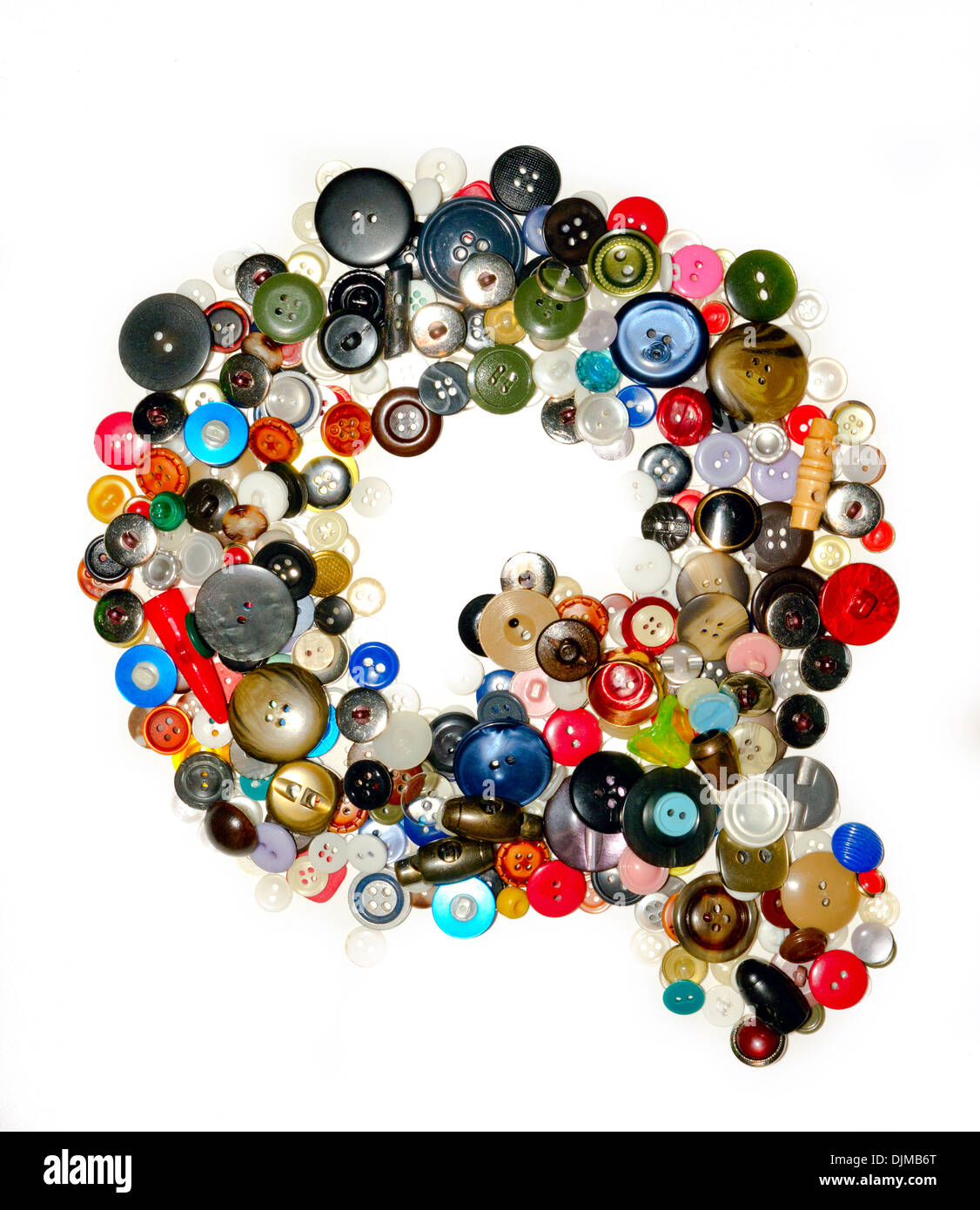 Letter Q (Buttons Stock Photo - Alamy