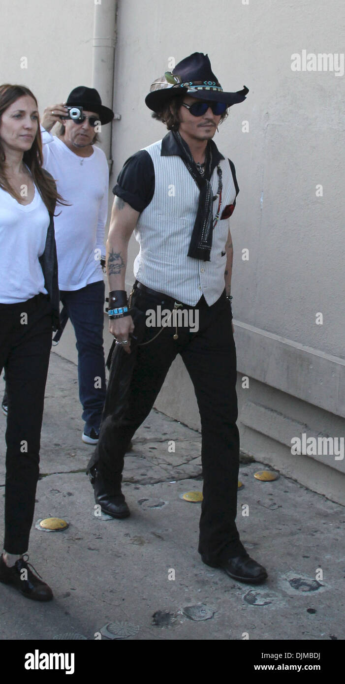 Actor Johnny Depp sign autographs outside El Capitan Theatre for 'Jimmy ...