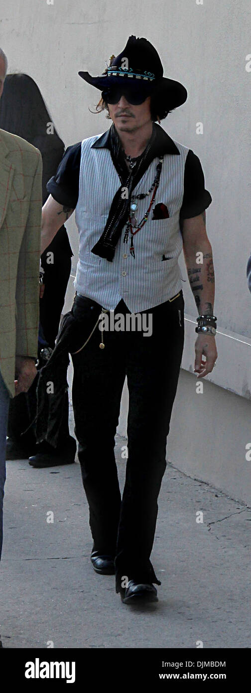 Actor Johnny Depp sign autographs outside El Capitan Theatre for 'Jimmy ...