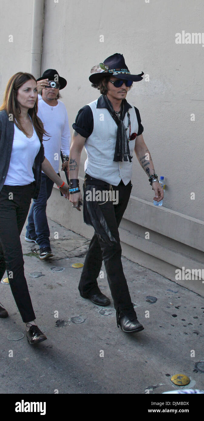 Actor Johnny Depp sign autographs outside El Capitan Theatre for 'Jimmy ...