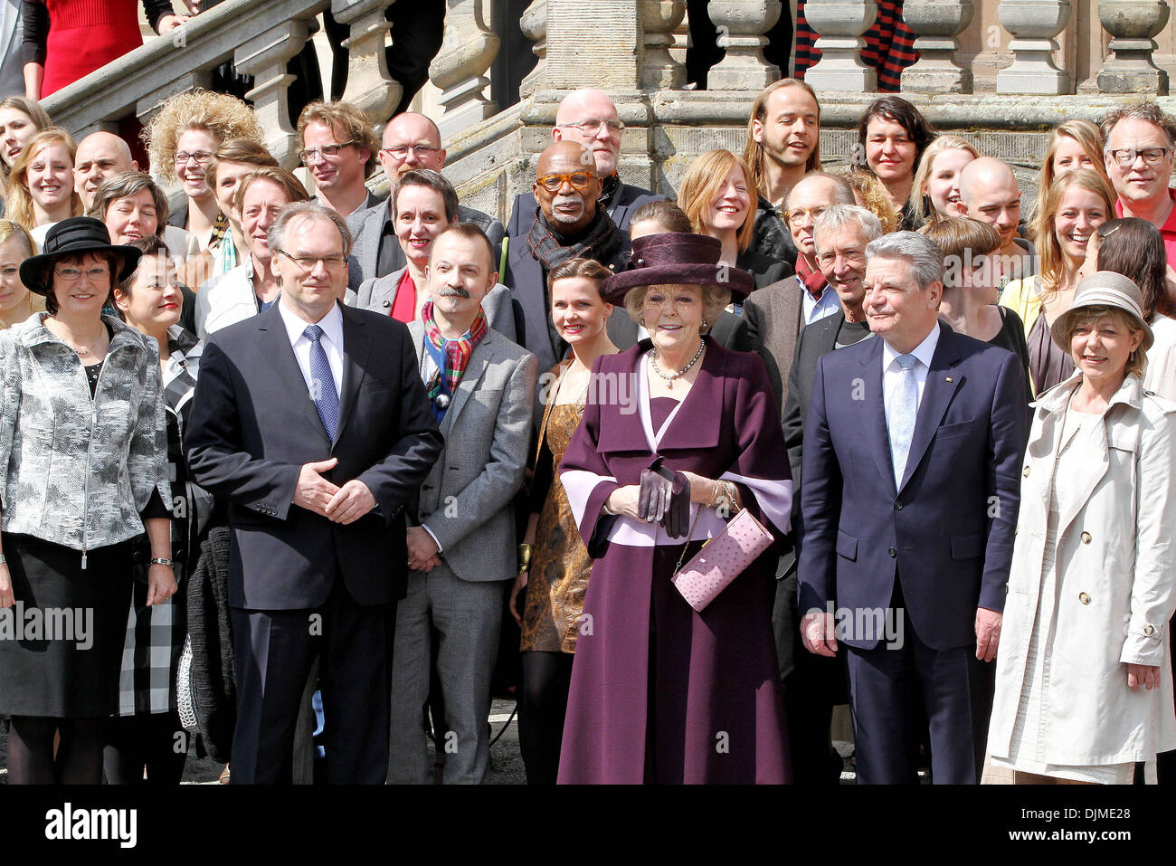 Queen Beatrix of Netherlands and President Gauck of open exhibition ...