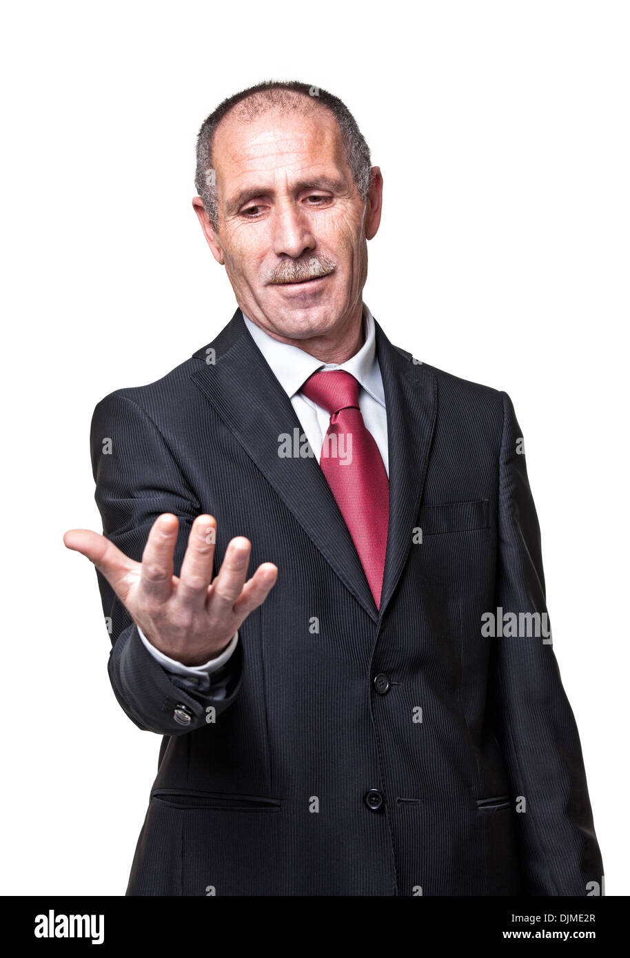portrait of senior isolated on white background Stock Photo - Alamy