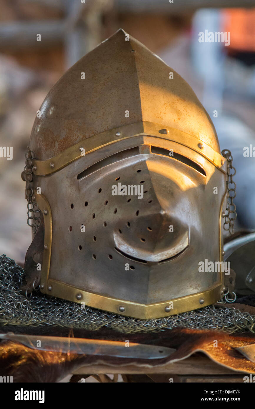 Bascinet helmet hi-res stock photography and images - Alamy