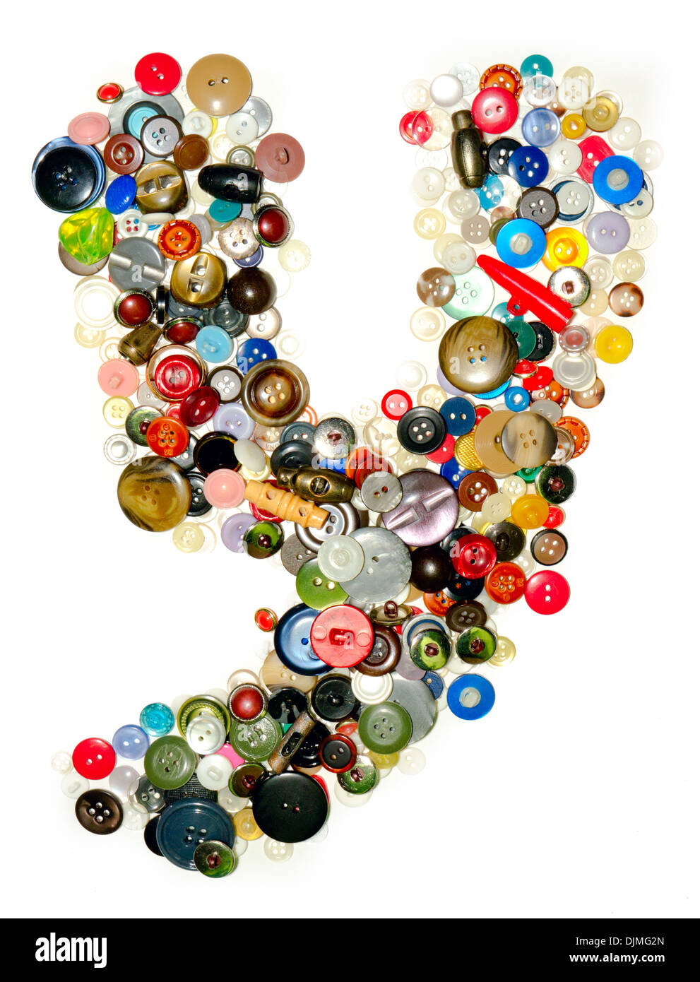 Letter Y (Buttons Stock Photo - Alamy