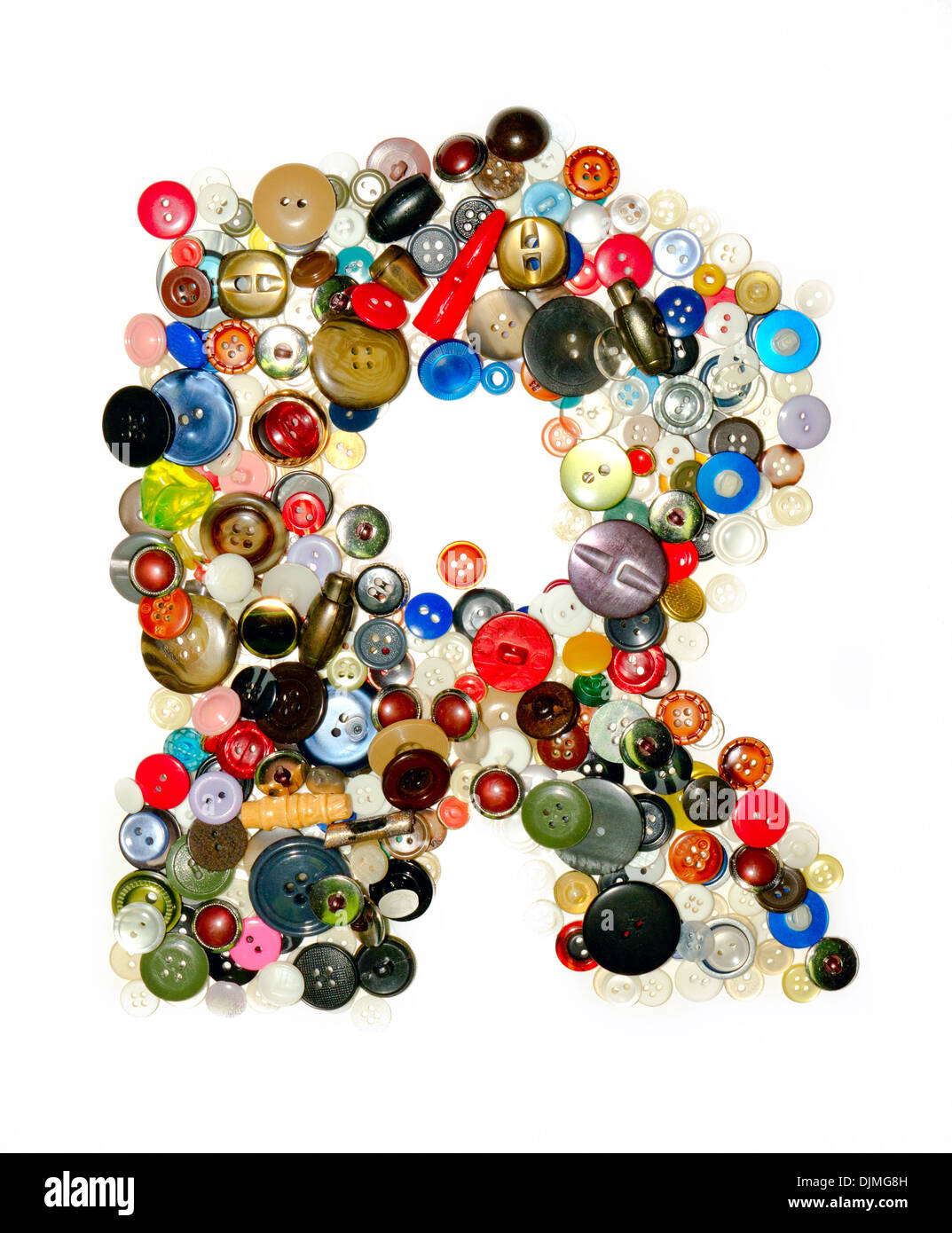 Letter R (Buttons Stock Photo - Alamy