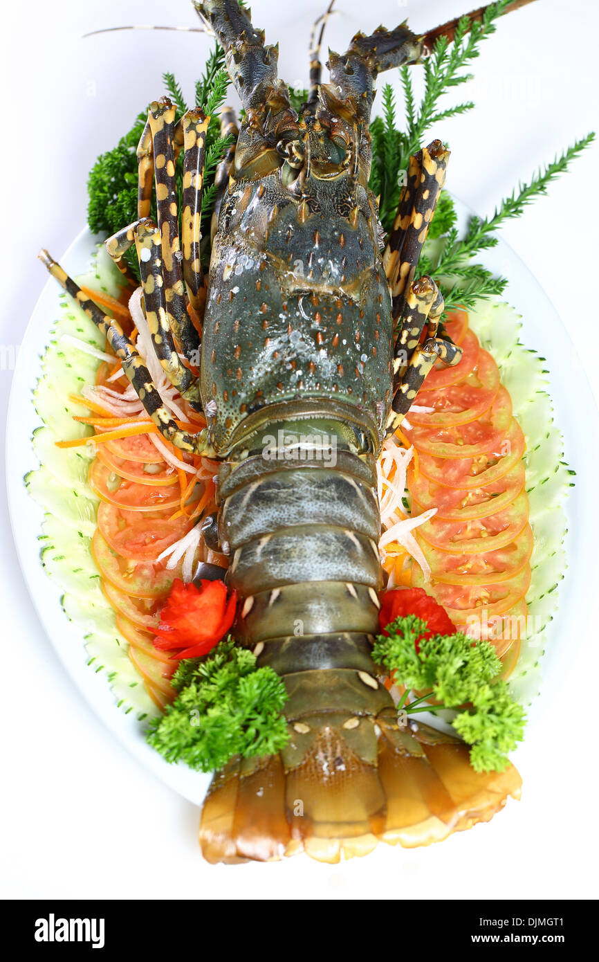 living lobster preparing for boil in restaurant Stock Photo - Alamy